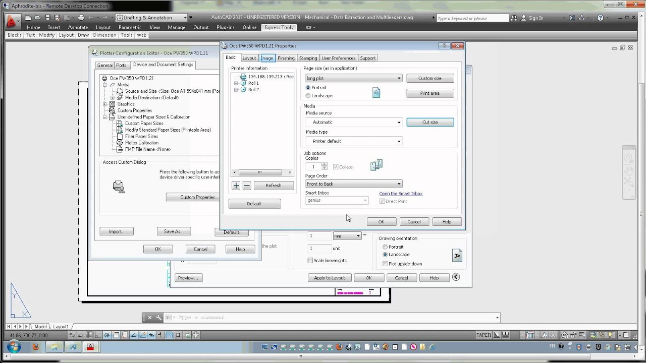 How to print from AutoCAD 2013 with Océ Windows Printer Driver 1.21 ...
