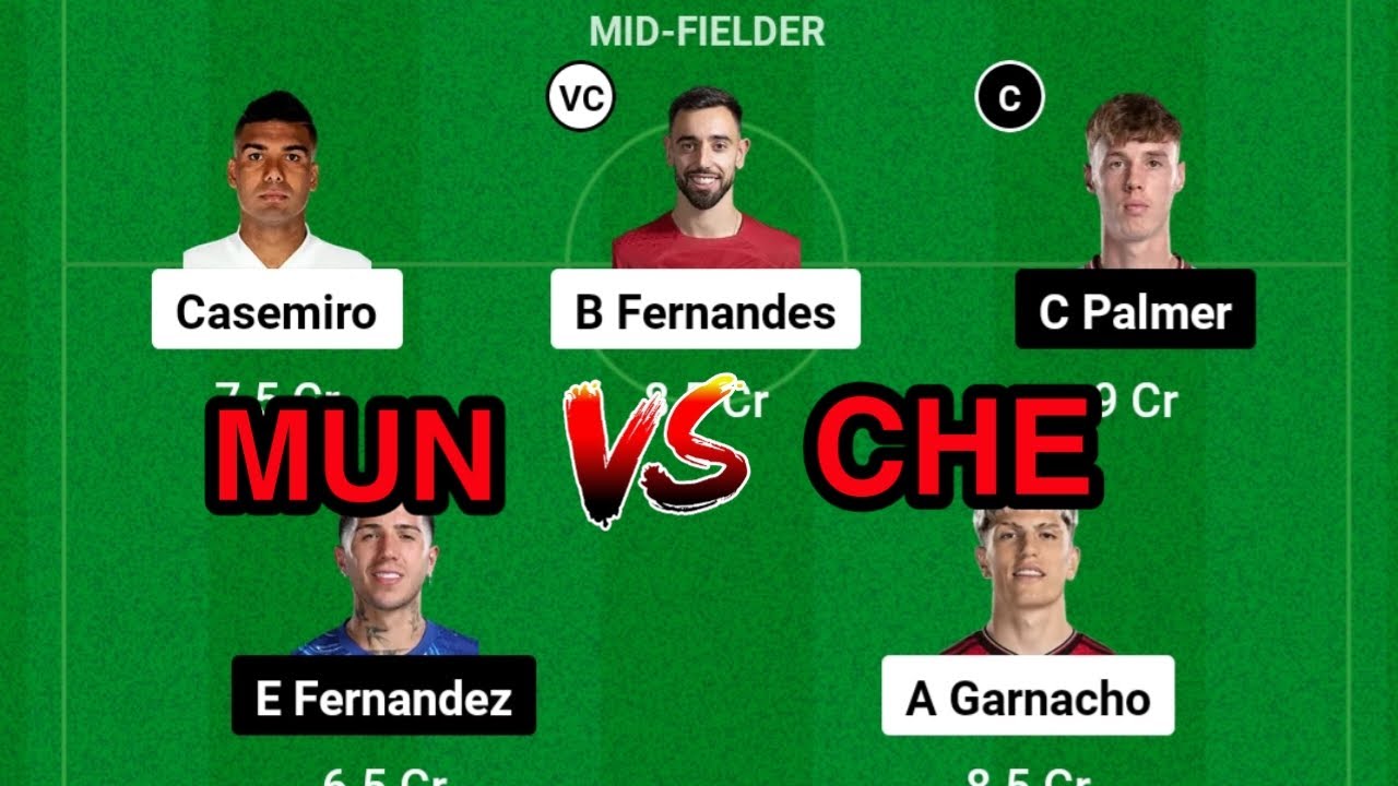 MUN vs CHE dream 11 mach prediction|mun vs che dream 11 football match ...