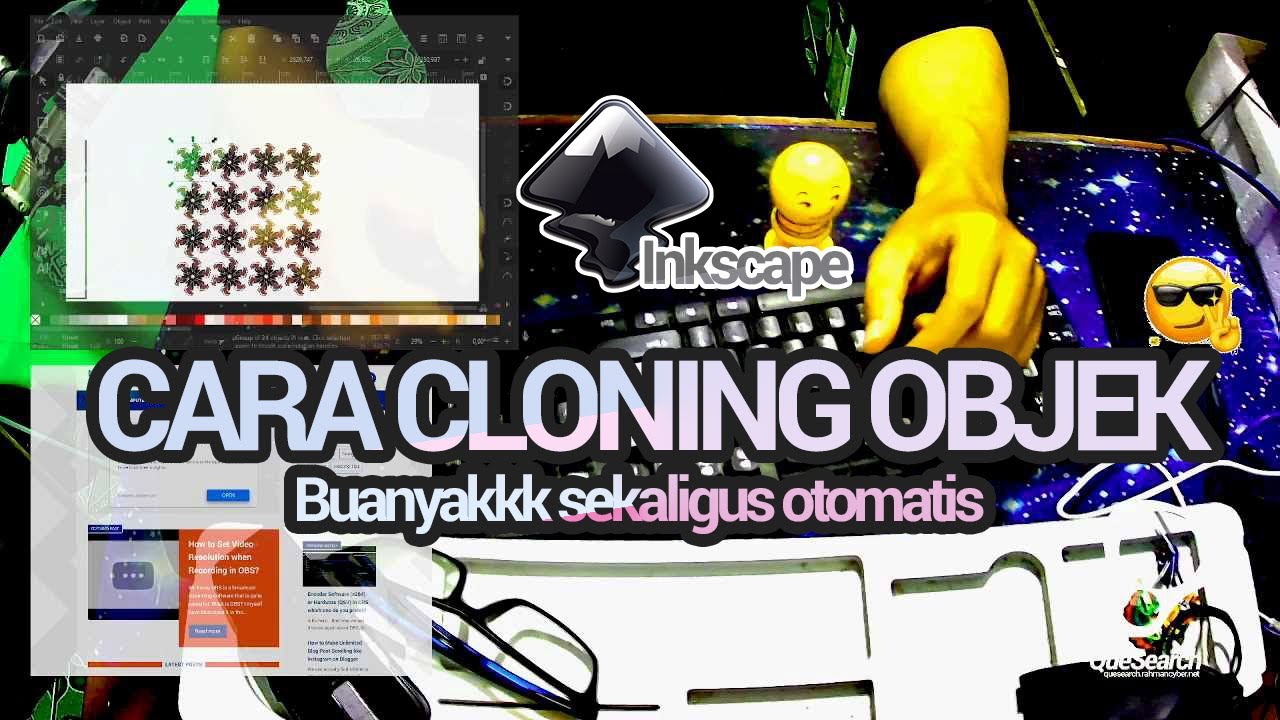 Bagaimana cara melakukan cloning objek menjadi tile pattern di inkscape? - YouTube