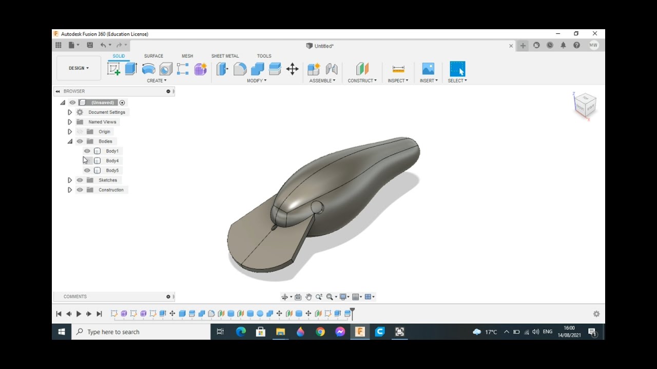 Basic lure design in fusion360 - YouTube