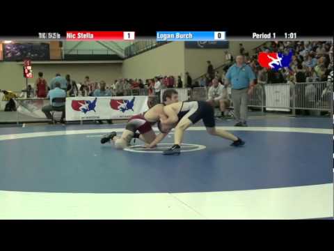 University Nat`ls FS 70 KG / 154.25 lbs: Nic Stella vs. Logan Burch ...