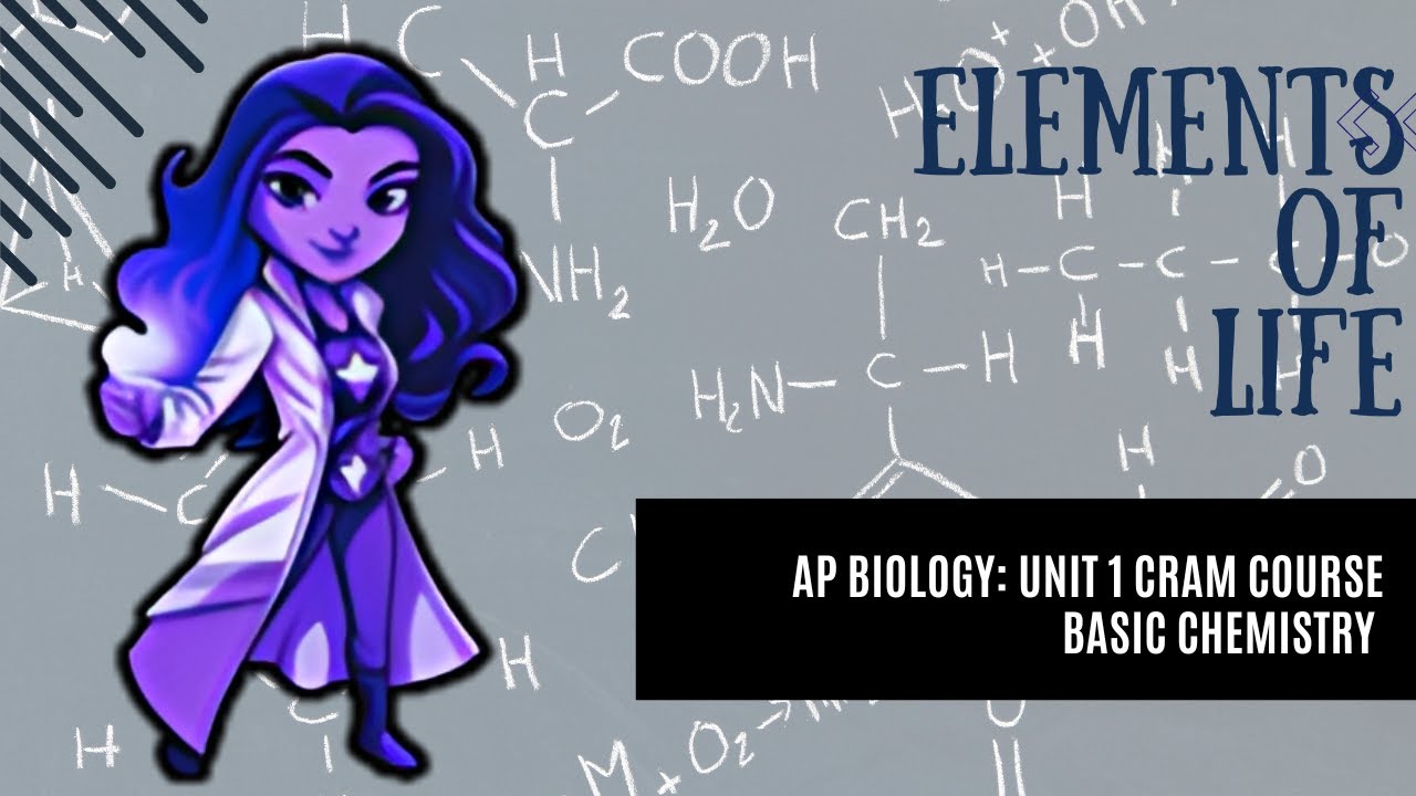 AP Biology College Prep CRASH CRAM COURSE Unit 1 Chemistry of Life ...