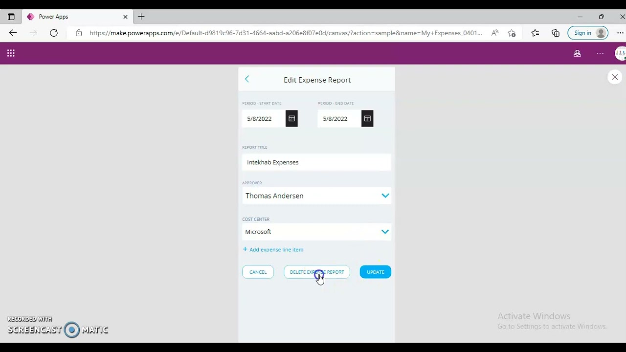 Lesson397-Templates-My Expenses-Power Apps 1000 Videos - YouTube