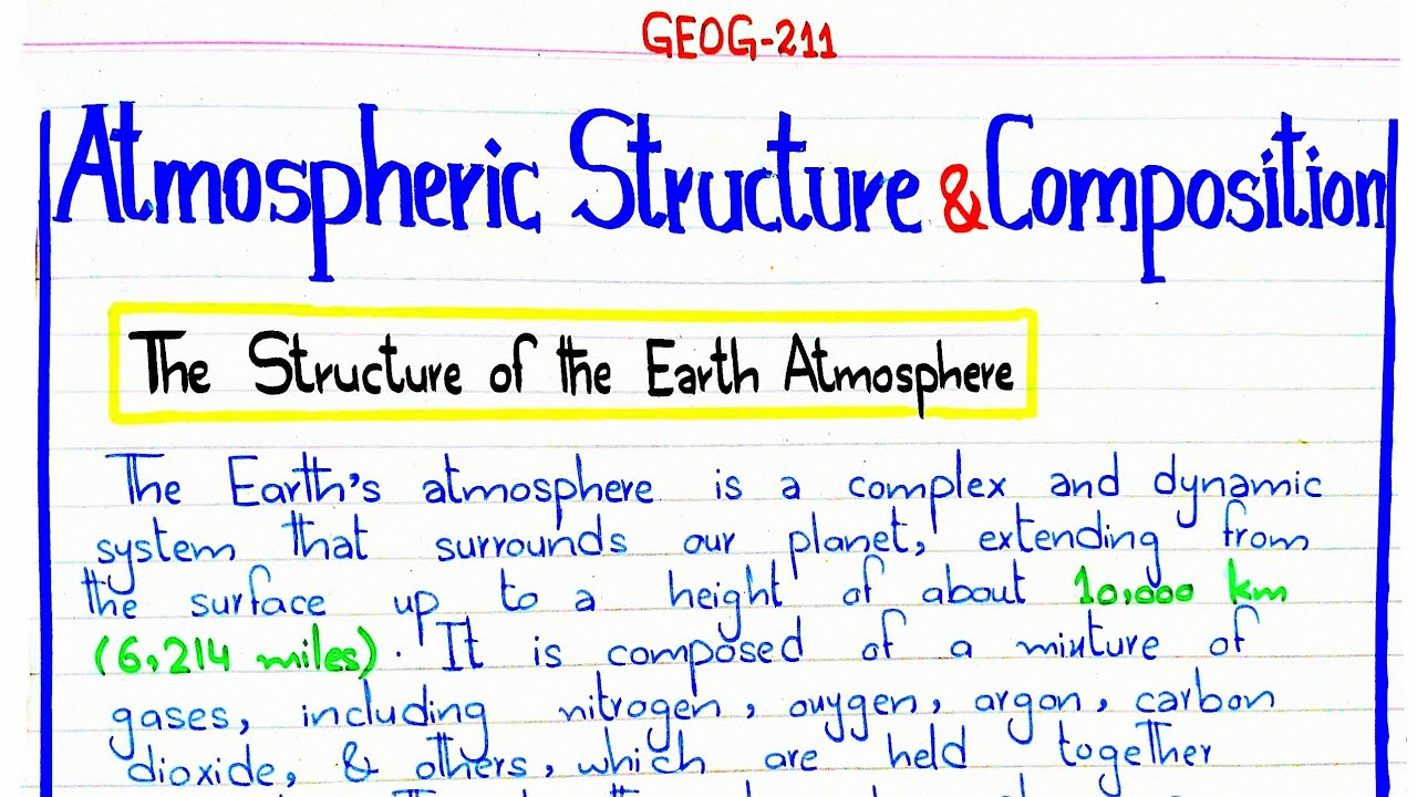 Atmospheric Structure & Composition #GEOG-211 #4thsememster #pu - YouTube