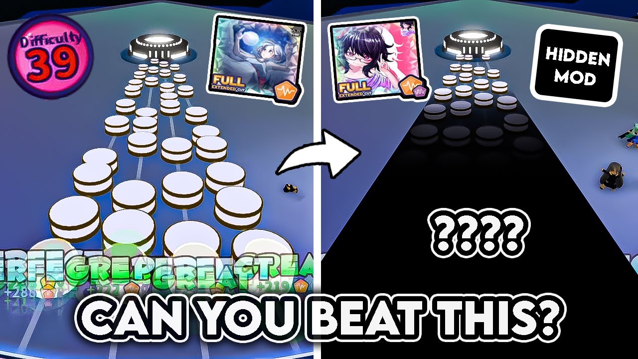 I tried the HARDEST SONG with HIDDEN MOD (Roblox RoBeats) - YouTube