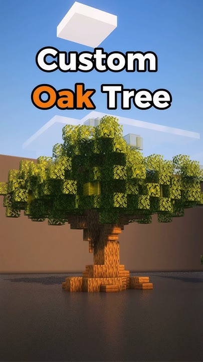 4 Easy Steps to build Amazing Custom Oak Trees in Minecraft - YouTube