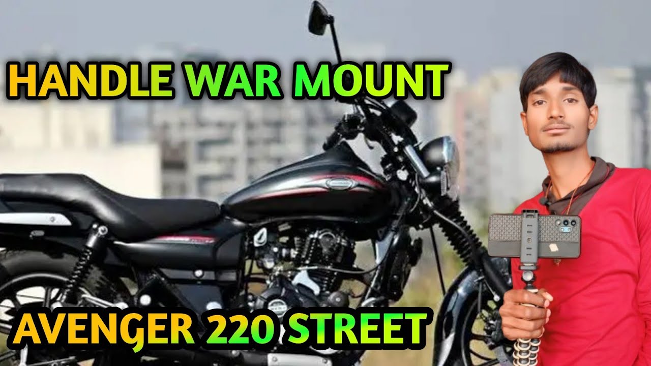avenger 220 street bike go pro hand bar mount - YouTube