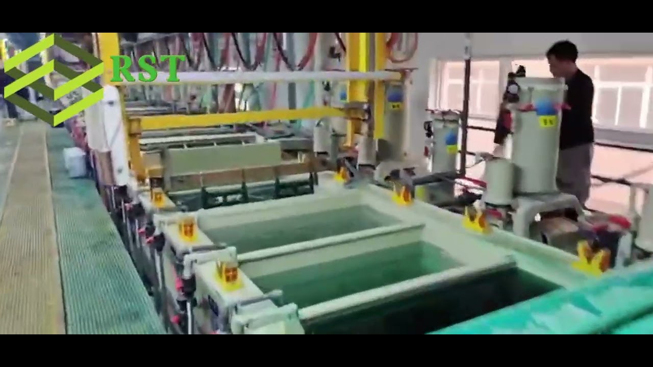 Automatic hanging plating machine line - YouTube