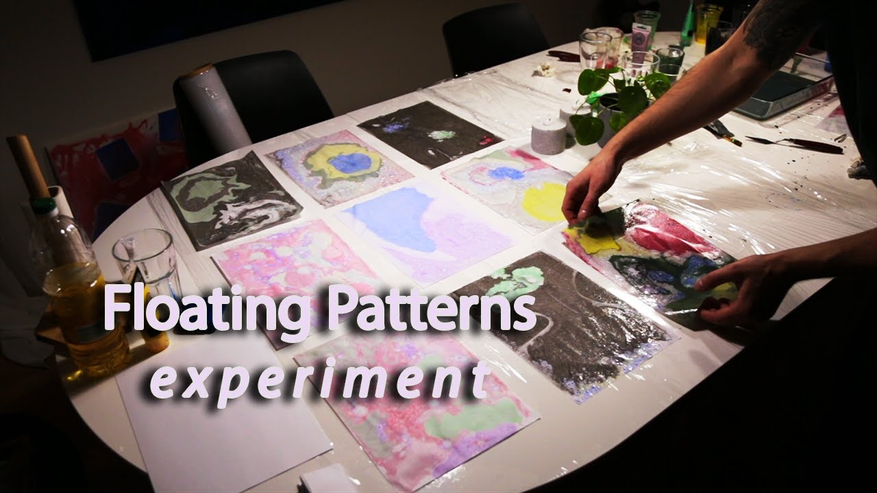 Floating Patterns - Experiment / Unique Fluid Art Technique - Part 1 ...