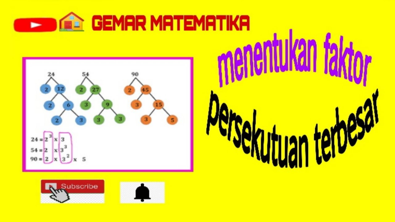"Cara Menghitung FPB dengan Pohon Faktor"//Part 2 - YouTube