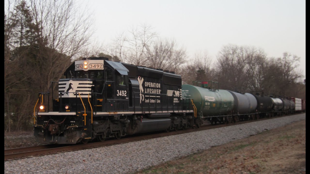 NS OLS SD40-2 on the local, "Whiteface" SD70M, and UP 6666 - YouTube