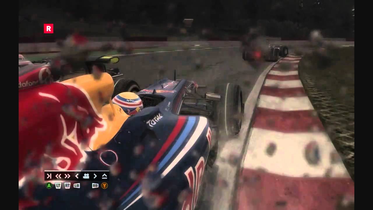 F1 2010 gameplay: Spa GP (Heavy Rain) - YouTube