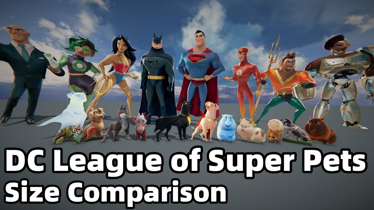 DC League of Super-Pets Size Comparison - YouTube
