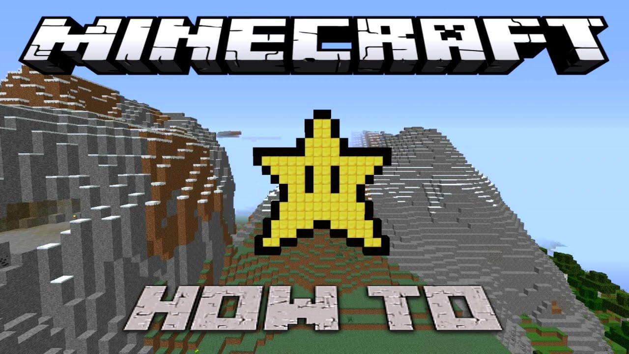 Minecraft ~8 Bit~ HOW TO : Mario Star (Tutorial) /W Killerkev - YouTube