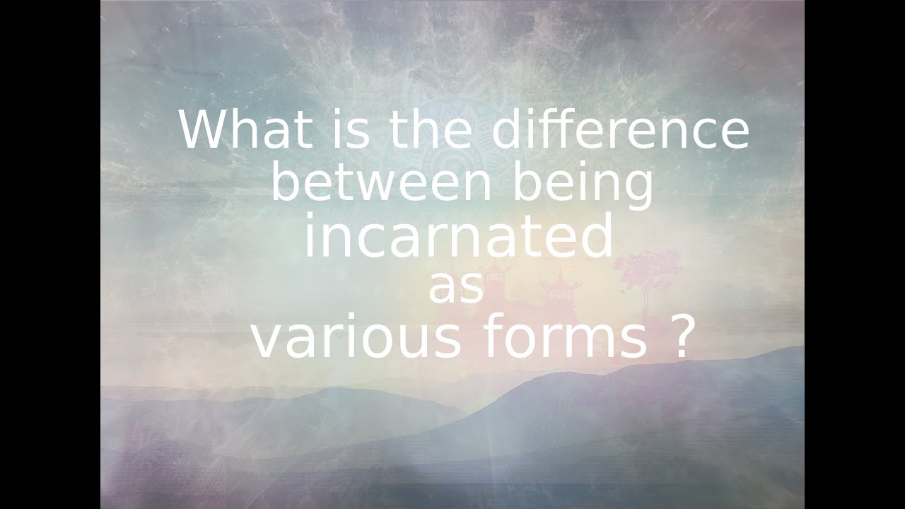 What is the difference between being incarnated as various forms? - YouTube