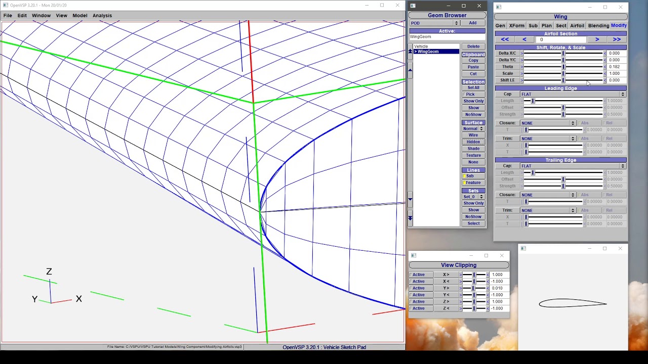 Modifying Airfoils Shift Rotate Scale - YouTube
