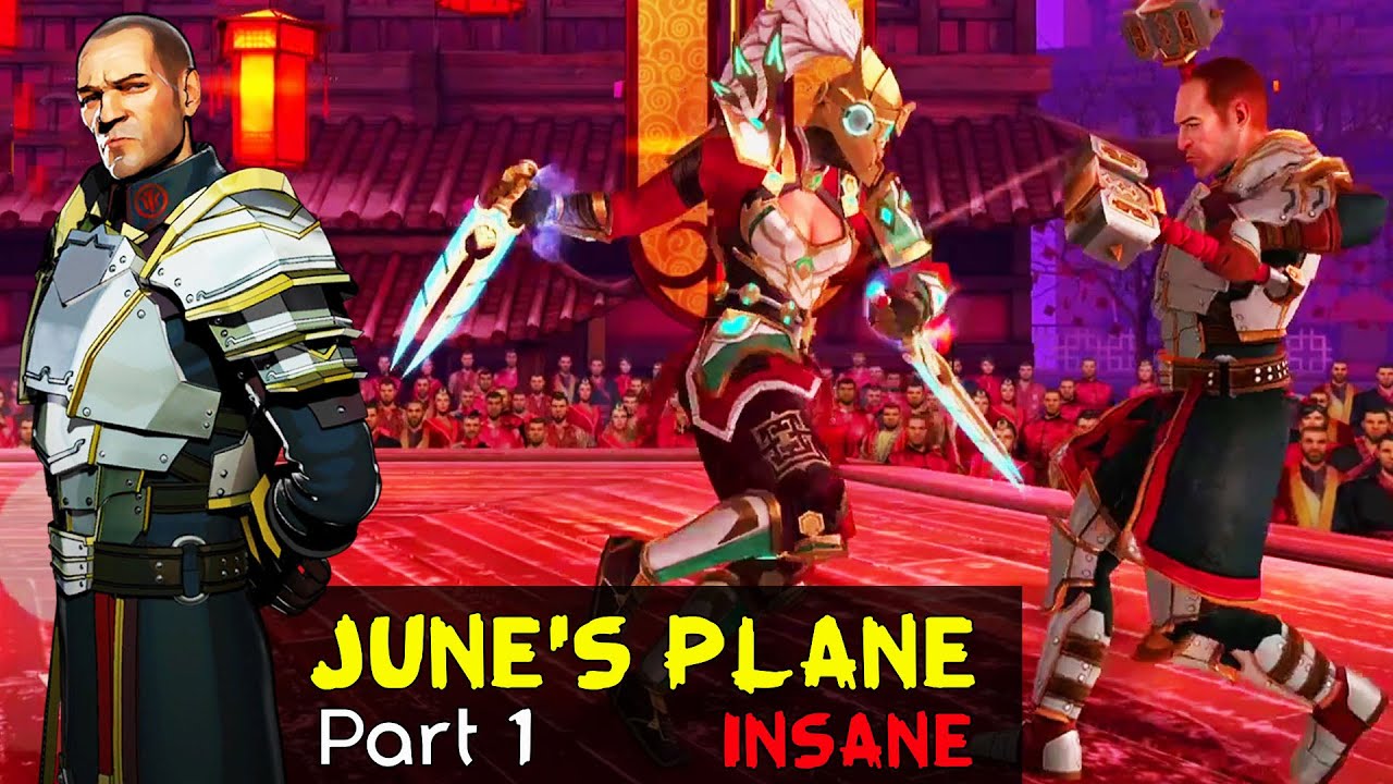 Shadow Fight 3. June's Plane Part 1 on INSANE. Fighting Sarge Again ...
