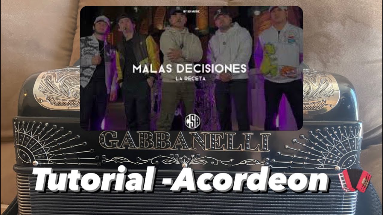 🥰MALAS DESICIONES🥰| 🙌🏻TUTORIAL ACORDEON DE FA ACORDES Y ADORNOS🙌🏻🪗| (Estilo la Receta)🙌🏻 - YouTube