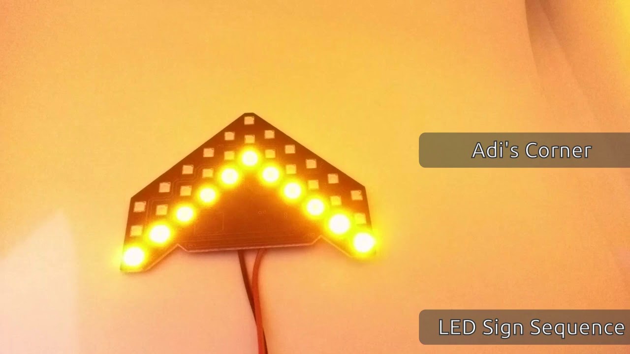 LED Arrow Sign sequence - YouTube
