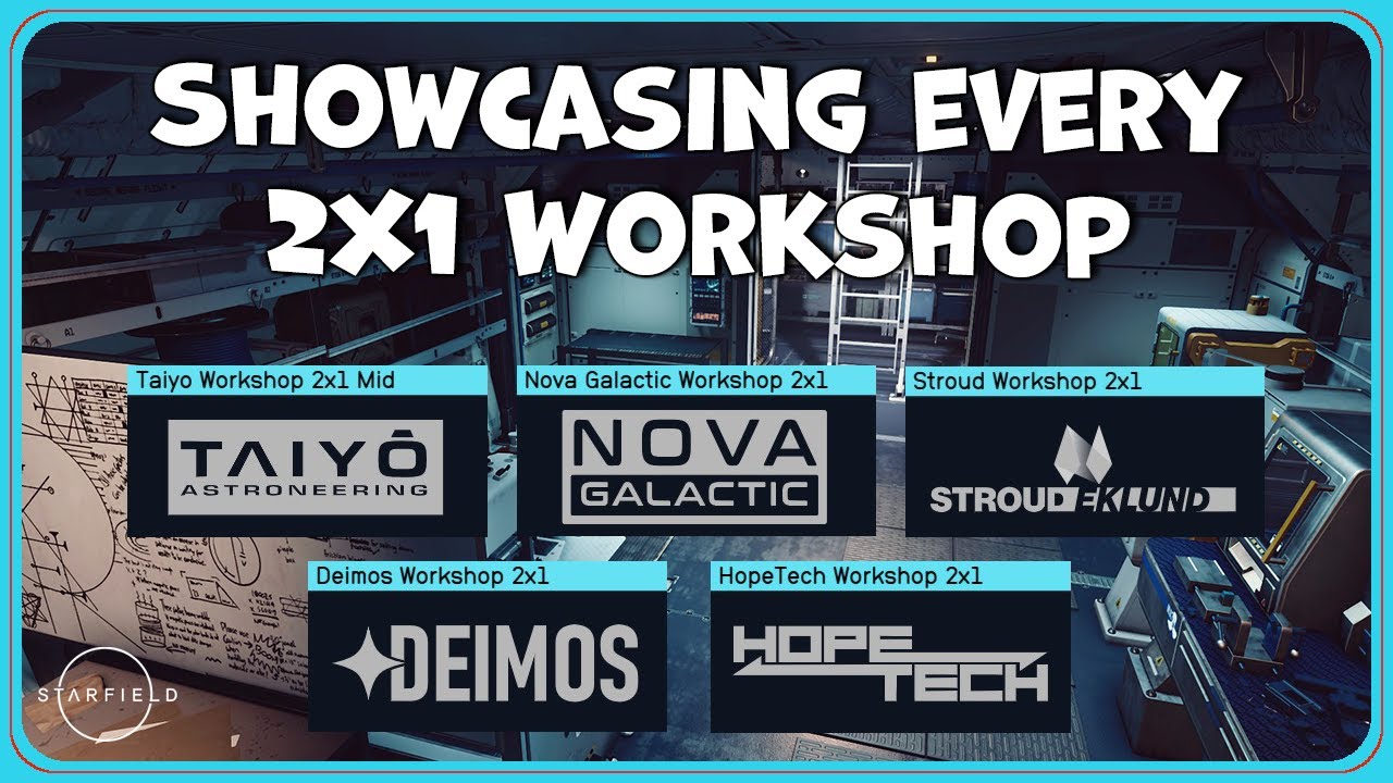 Interior Tours of Every 2x1 Workshop Hab in Starfield - YouTube