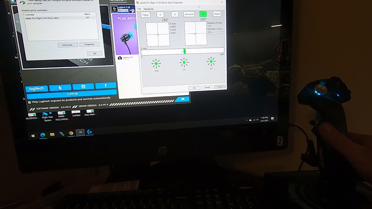 Logitech Saitek G X56 H.O.T.A.S. Joystick ONLY CHECK OUT VIDEO - YouTube