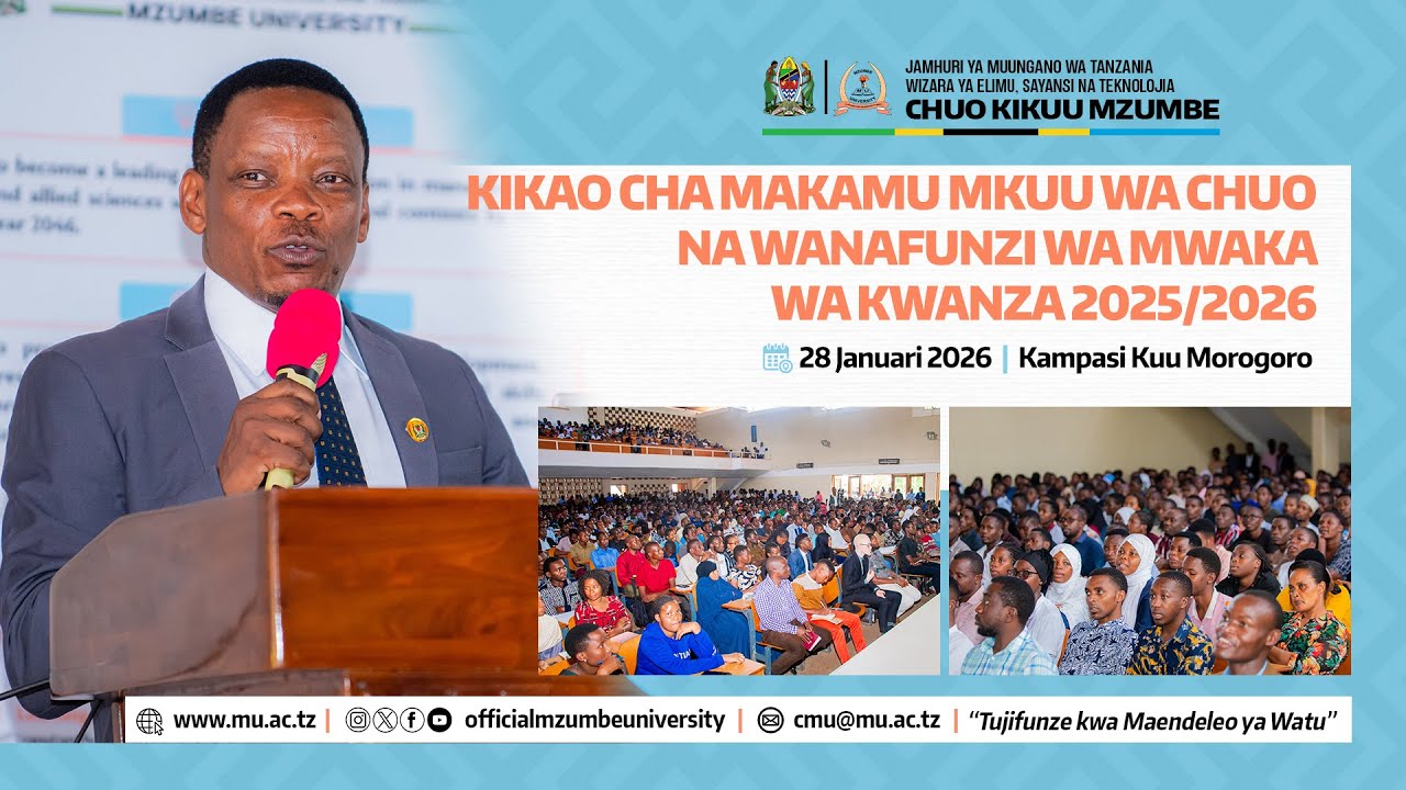 WANAFUNZI WA MWAKA WA KWANZA MZUMBE WAASWA KUJENGA MUSTAKABALI WAO KWA ...