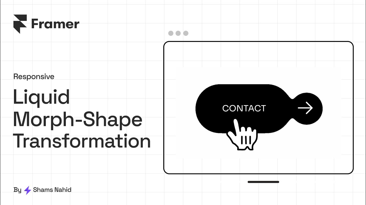 Framer Liquid Morph Transformation Effect II Fluid Transition - YouTube