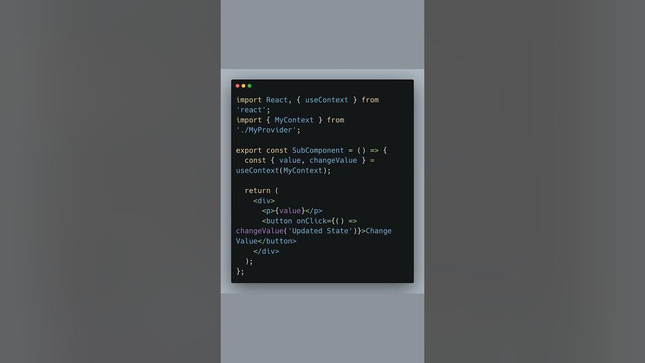 Simplify Your Code! Discover Context API #ReactJS - YouTube Simplify Your Code! Discover Context API #ReactJS - YouTube