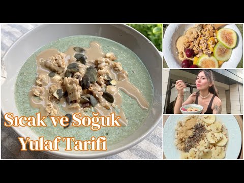 yulafı sevdiren iki tarif I tahin partisi, sıcak ve soğuk yulaf lapası🦄