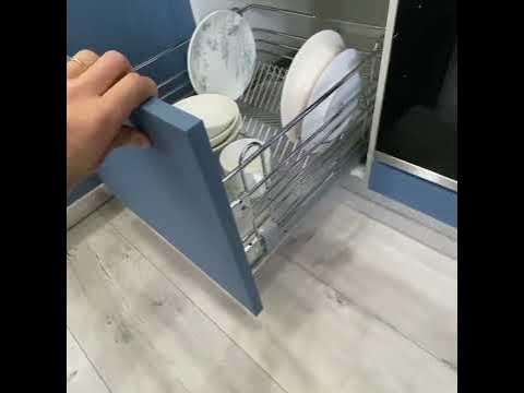 встроенная УГЛОВАЯ КУХНЯ без одного ряда верхних фасадов с профилем ...