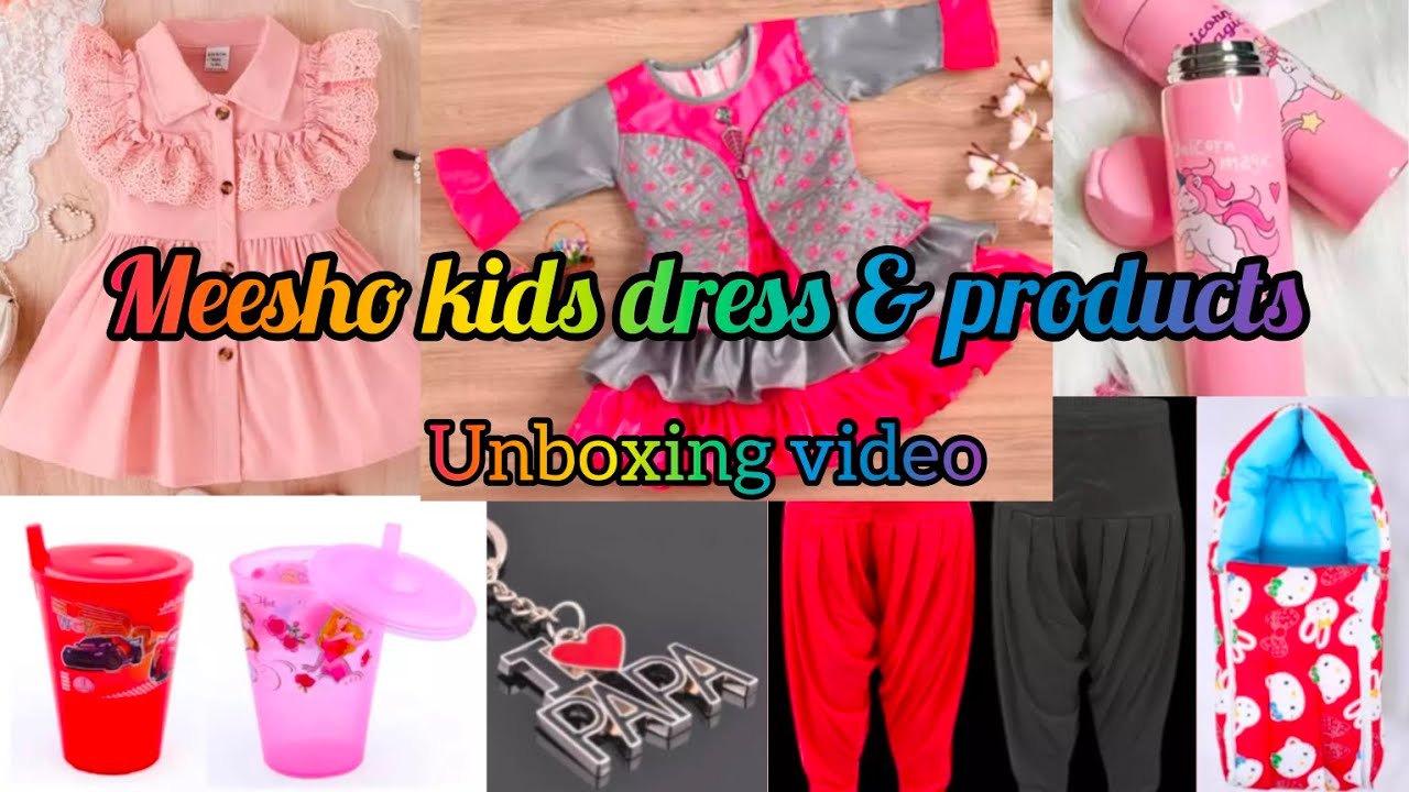Meesho kids dress unboxing video🥰 | Meesho kids collections Review ...