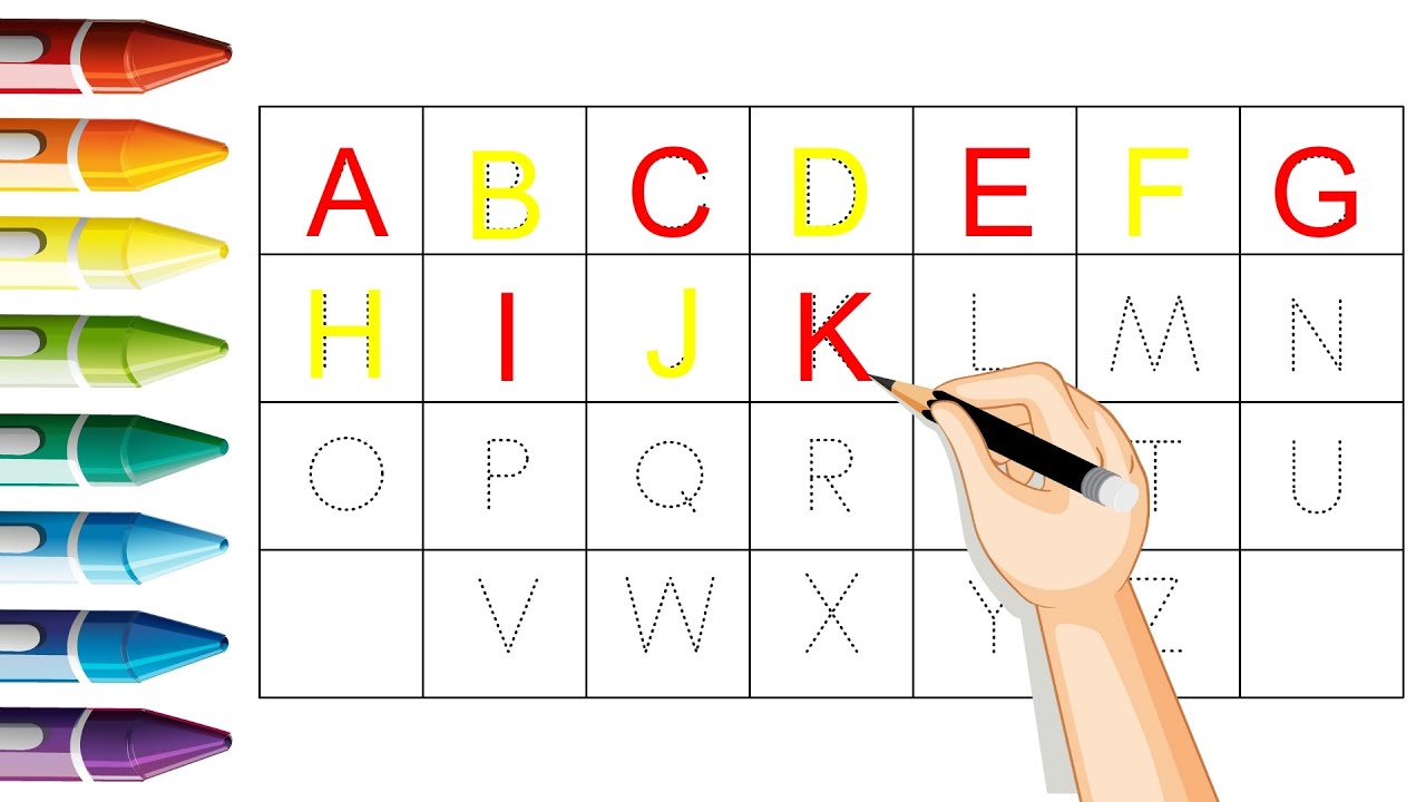 Alphabets, ABCD, kids rhymes, A for apple B for ball, A to Z kids learn ...