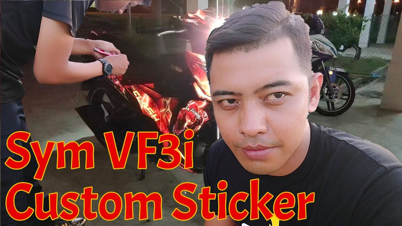 Sym VF3i Custom Sticker The Flash - YouTube