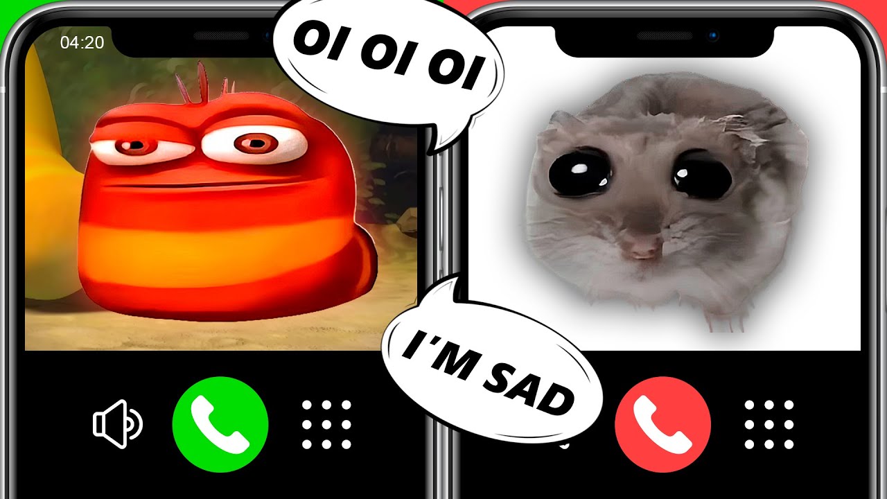 RED LARVA OI OI OI calls SAD HAMSTER 🐹 Meme Calls - YouTube