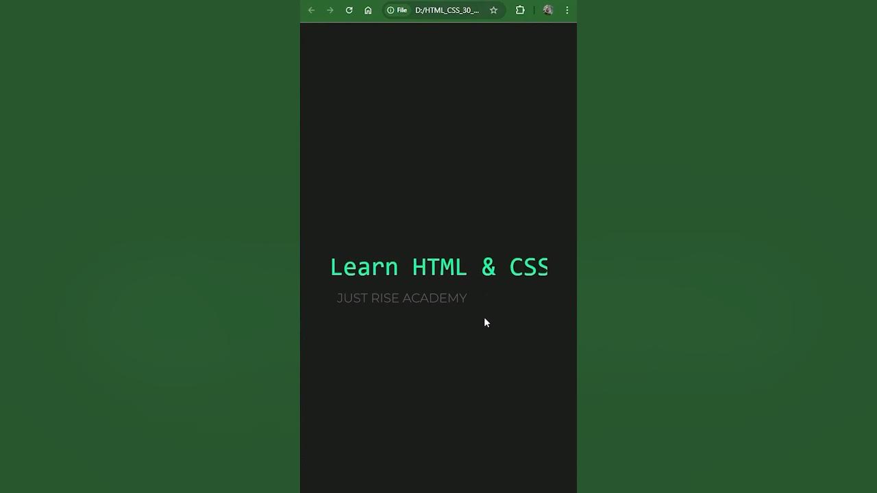 💻 Want to add a typewriter text effect with just HTML & CSS? #justriseacademy #coding # ...