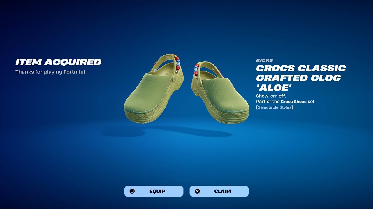 How to Get Crocs Classic Crafted Clog "Aloe" Kicks NOW FREE In Fortnite ...