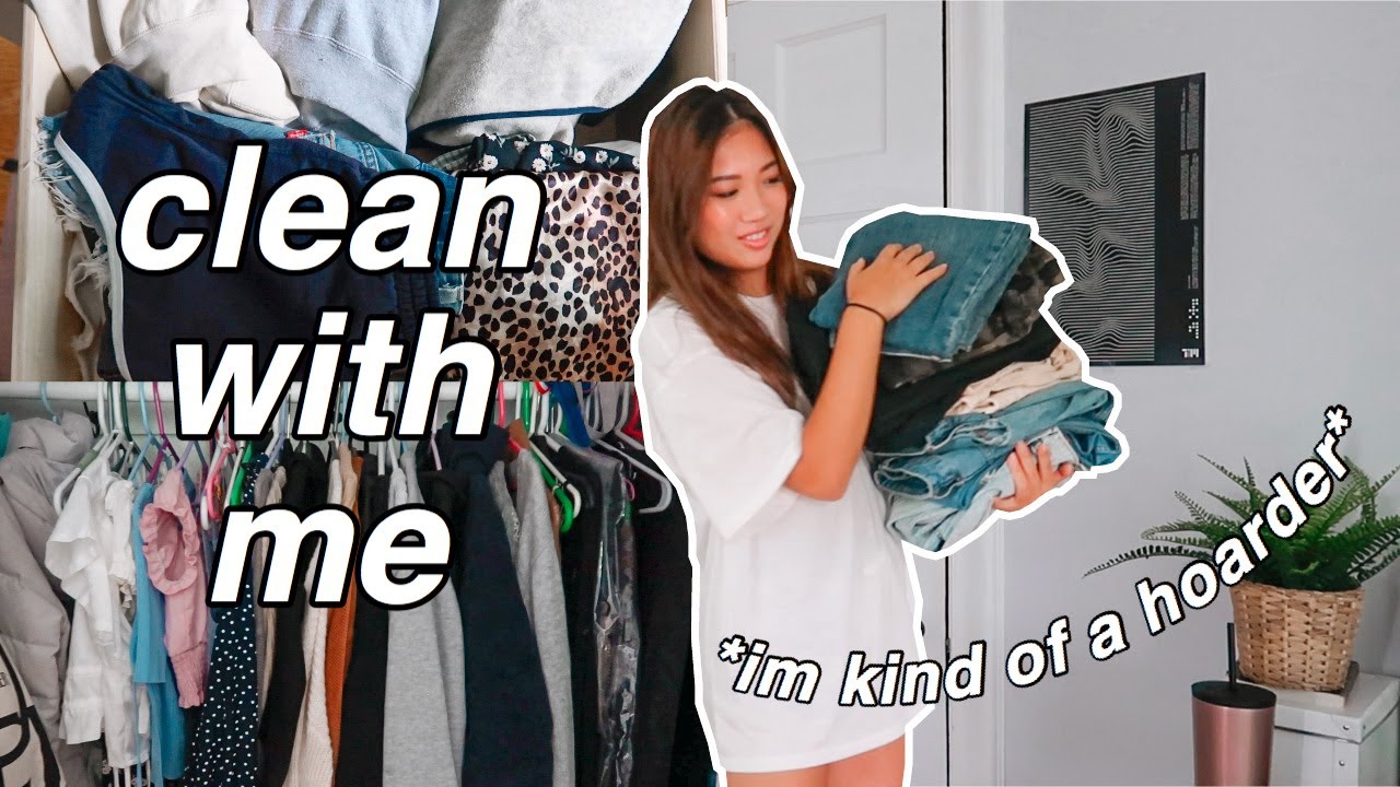 EXTREME CLOSET CLEANOUT!!! (trying on all my clothes) - YouTube