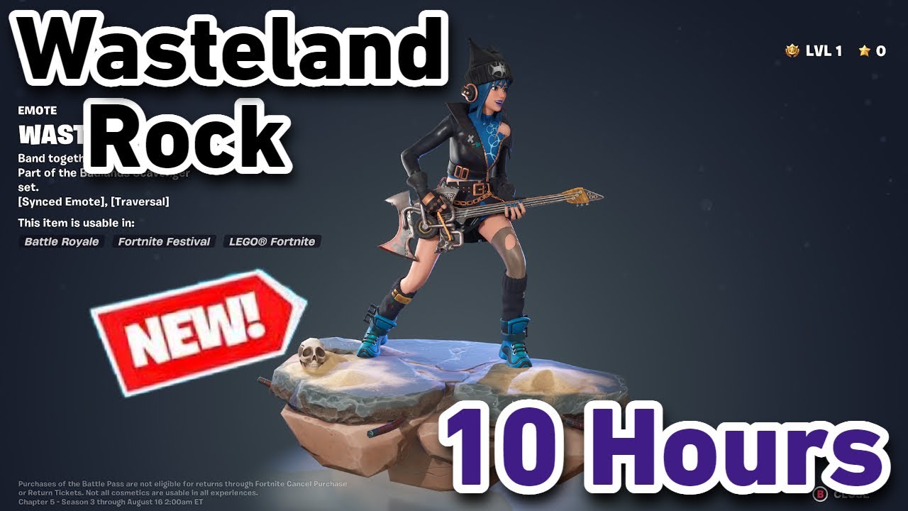 Fortnite Wasteland Rock Emote (10 Hour Version) - YouTube