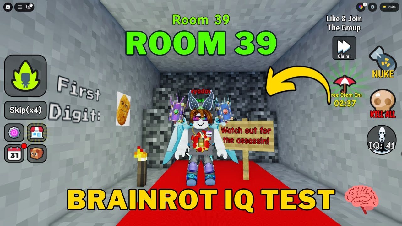 How To Complete Roblox Brainrot IQ Test Room 39 | Brainrot IQ Test 🧠 ...