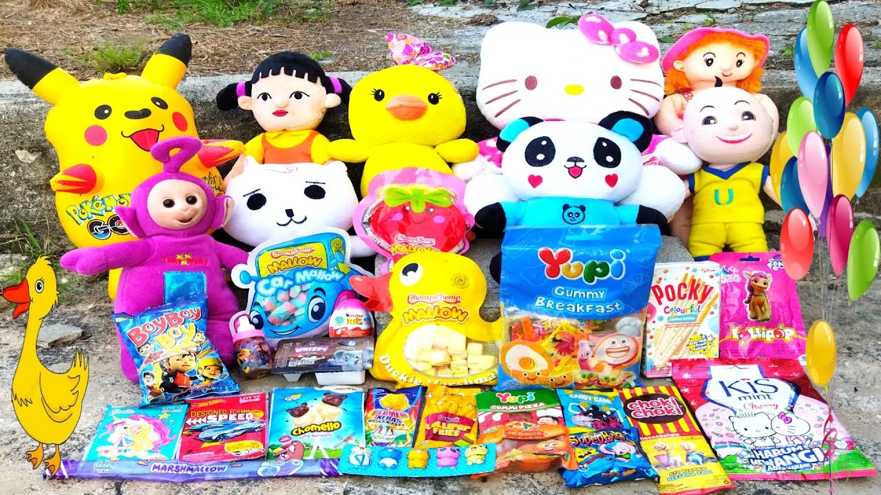 Wow! Permen yupi candy lolipop hello kitty Marshmallow Doraemon Boneka ...
