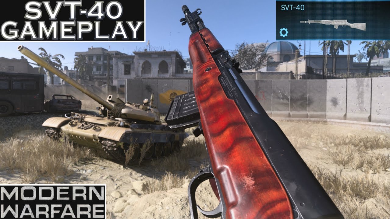 Modern Warfare SVT-40 (SKS) Gameplay - YouTube