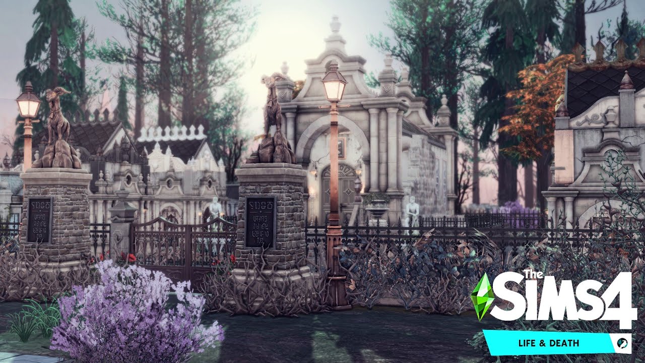 GRAVEYARD AND OLD CHURCH - LIFE AND DEATH - The Sims 4 // NO CC SPEED ...