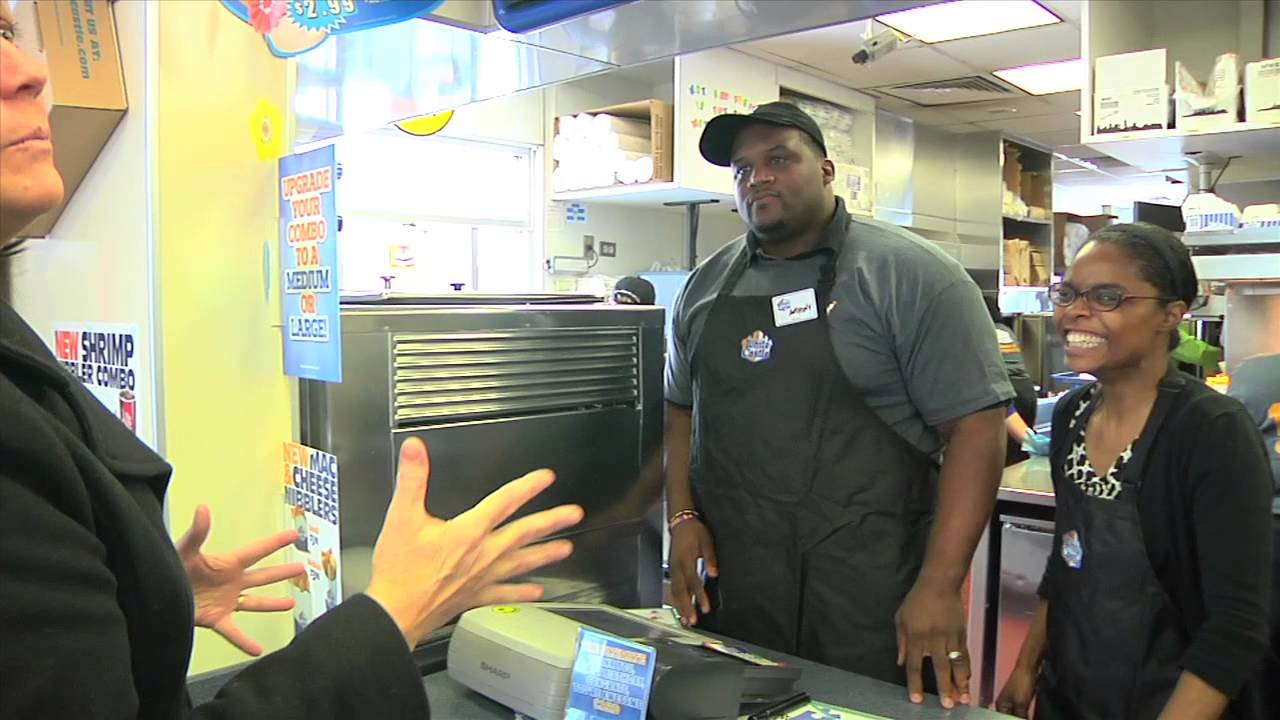 Former Chicago Bears Anthony Adams Tries Out For White Castle - YouTube