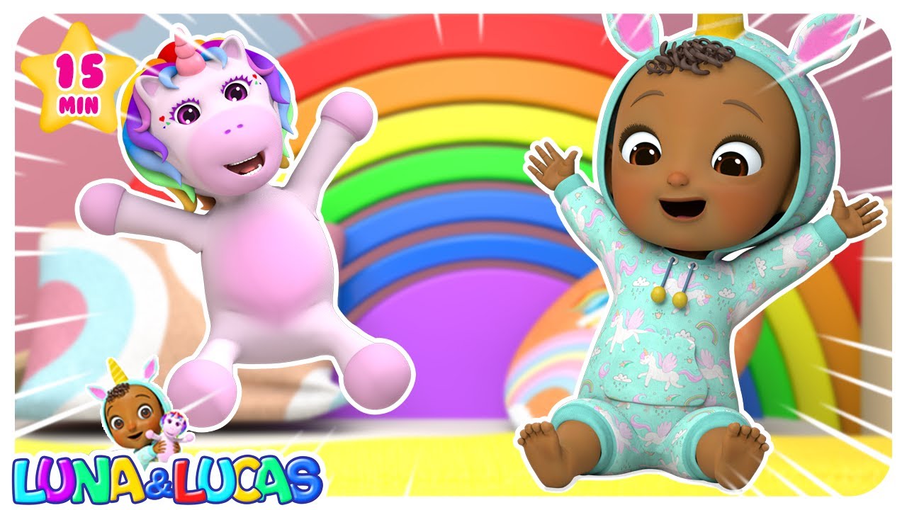 5 Little Dinos | Luna and Lucas | Nursery Rhymes for Kids - YouTube