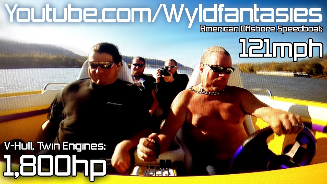 "BADKAT2" 1,800hp American Offshore Speedboat, Ohio River - YouTube