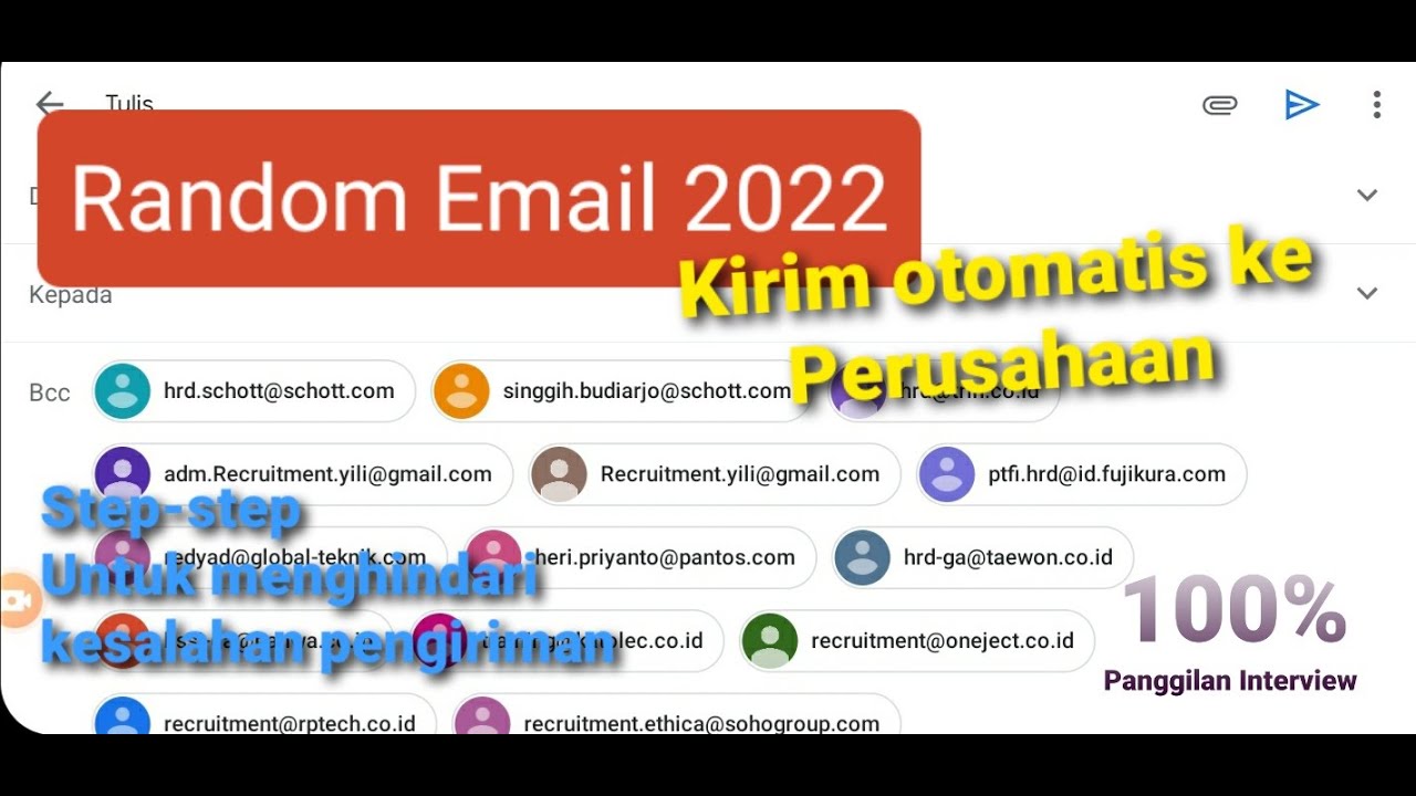 Tutorial mengirim random email perusahaan JABODETABEK | Terbaru 2022 # ...