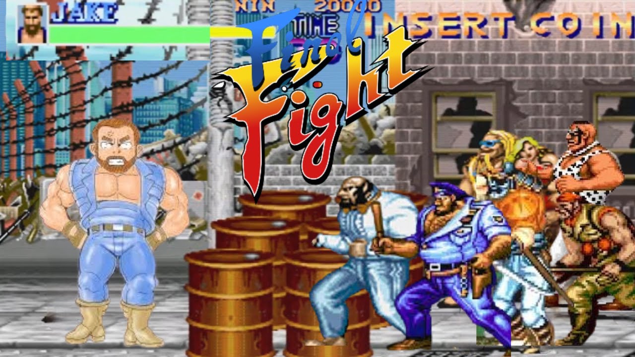 FINAL FIGHT (ARCADE) ALL BOSS HACK EDITION JAKE vs ALL BOSSES - YouTube