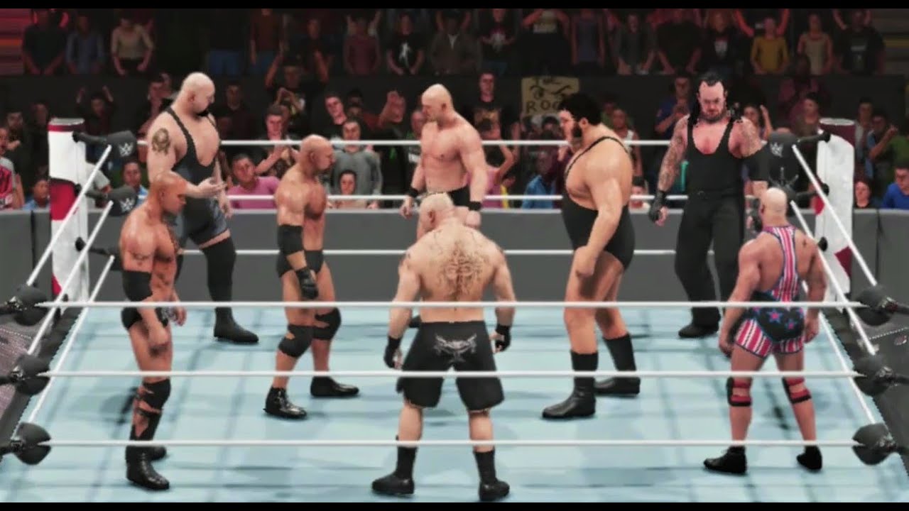 WWE, GOLDBERG VS AUSTIN VS THE ROCK VS BIG SHOW VS UNDERTAKER VS ANDRE ...