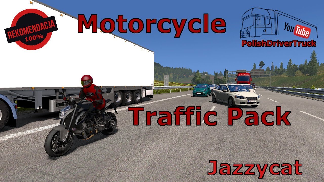 [ETS2. V1.32]...PDT...Motorcycle Traffic Pack by Jazzycat v 1.3 - YouTube