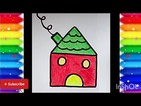 House 🏠 drawing//How to draw a cute small house 🏠 drawing for kids ...
